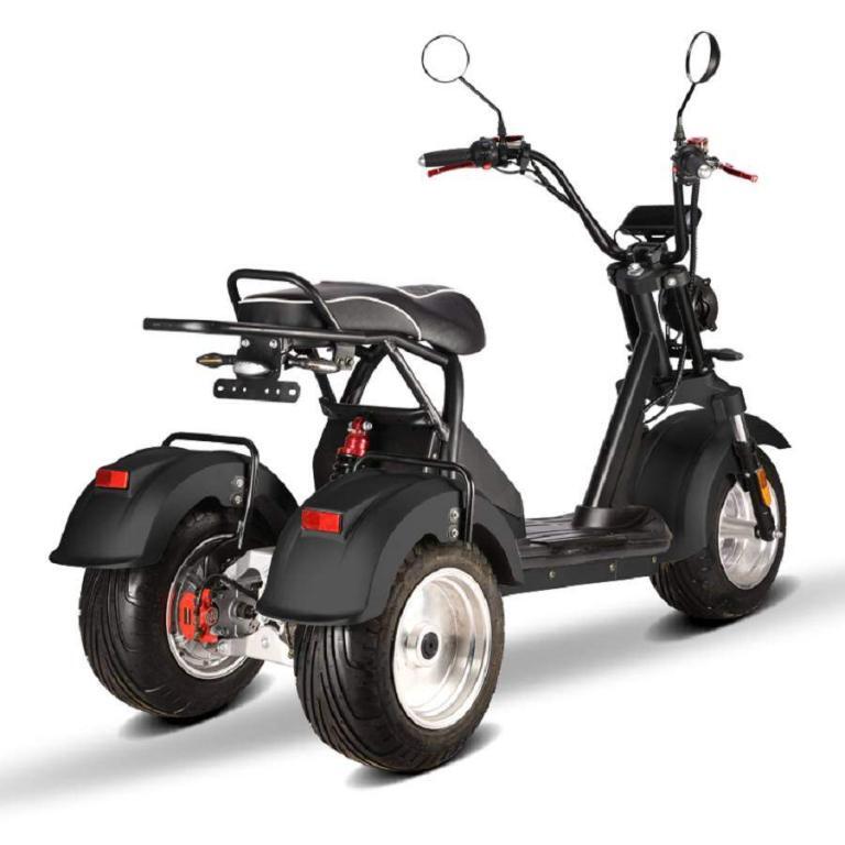 E-Scooter Trike mit Straßenzulassung und drei Räder Trike HM7 - ca. 45km Reichweite, 2 Motoren ...